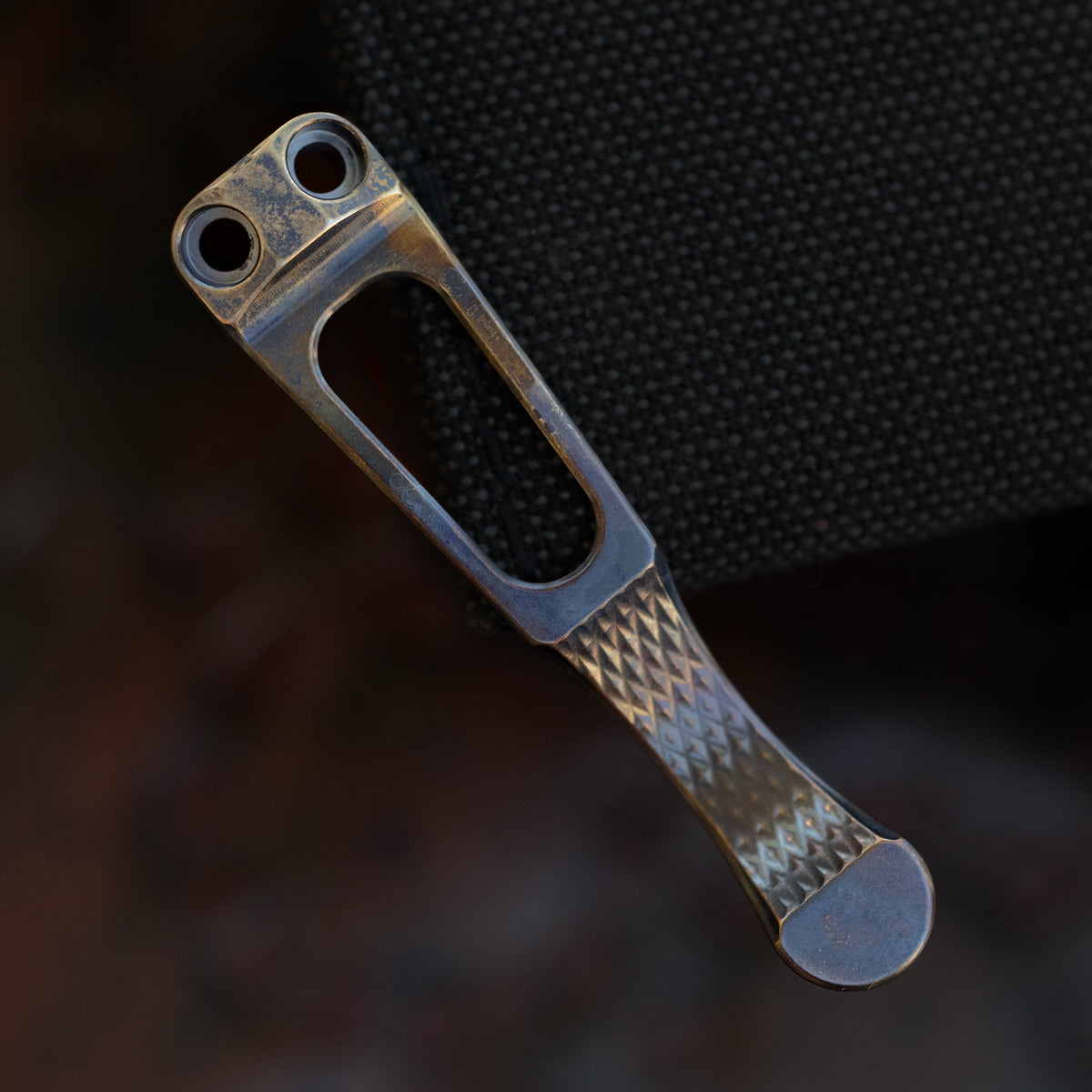 Ti2 Titanium Torch Clip Diamond Frag -- FallOut TRD (1" diameter flash ...