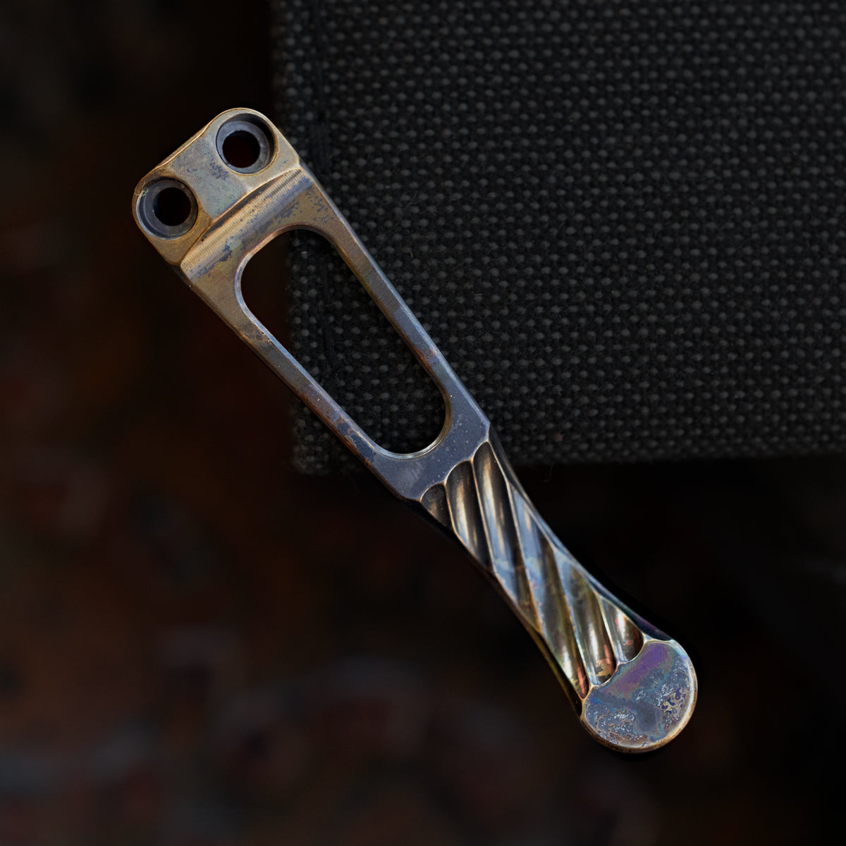 Ti2 Titanium Torch Clip Twist -- FallOut TRD (1" diameter flashlights ...