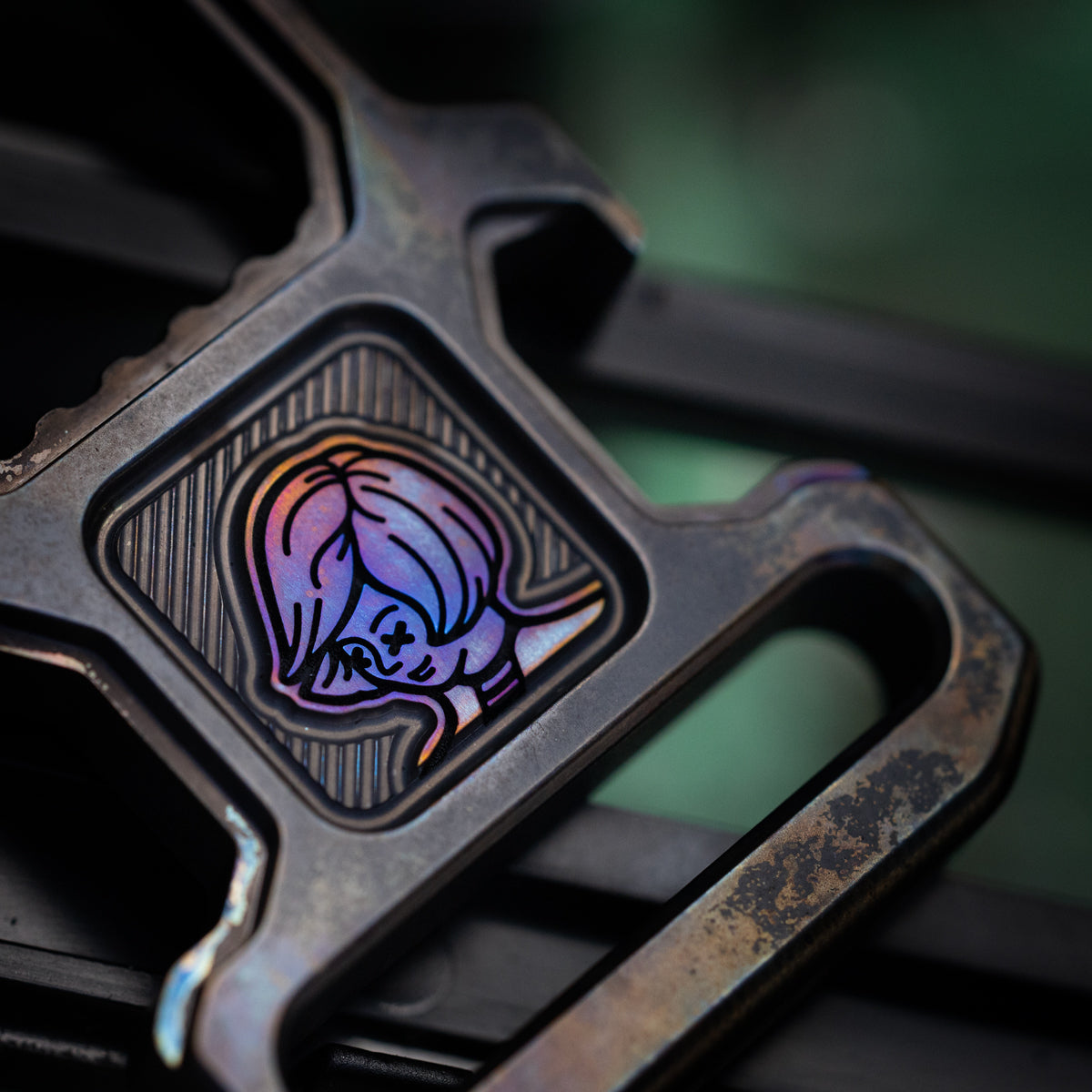 Titanium Shiner -- Torched Salt Girl / Apple Inlay (TRD) – Ti2 Design