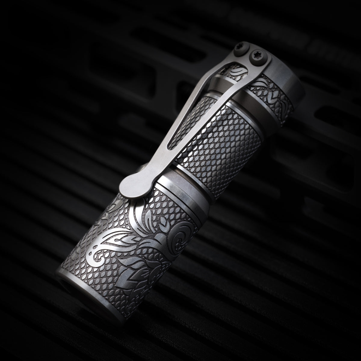 CWF Arcadian Flashlight - Checkered Paisley (Tumbled) – Ti2 Design