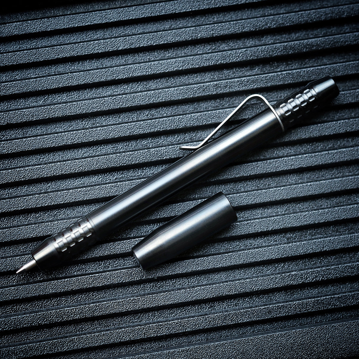 Titanium TechLiner Grid Pen -- DLC (Hand Sanded) – Ti2 Design